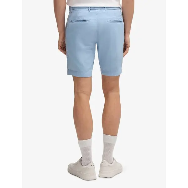 BOSS Straight-leg Slim-fit Stretch-cotton Shorts