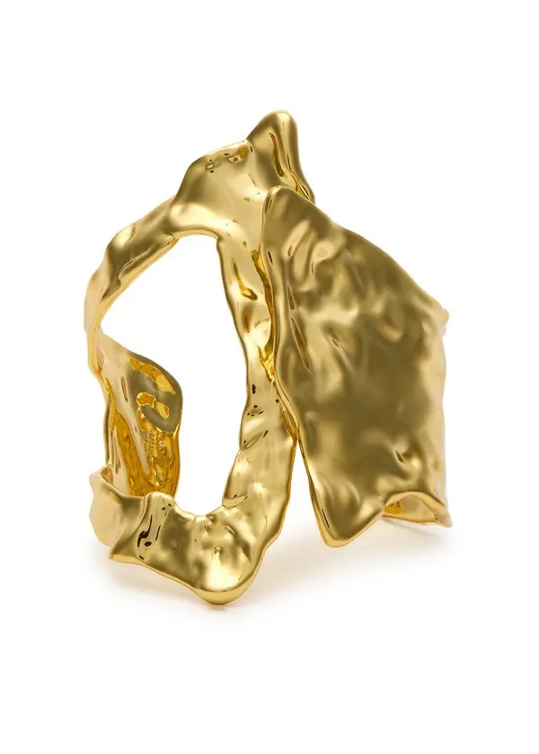 Alexis Bittar Brut Asymmetric -plated Cuff - Gold