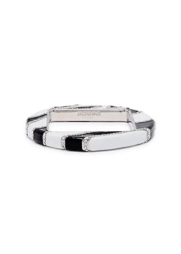 Jacquemus Le Bracelet Rond Zebra Enamelled Bracelet