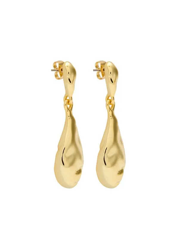 Alexis Bittar Brut -plated Drop Earrings - Gold