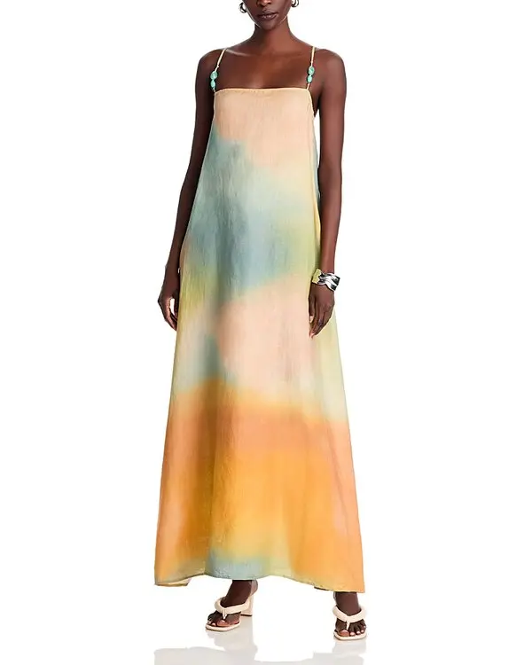 strapless open back dress Boa Linen Dress - Pastel Clouds main image 0