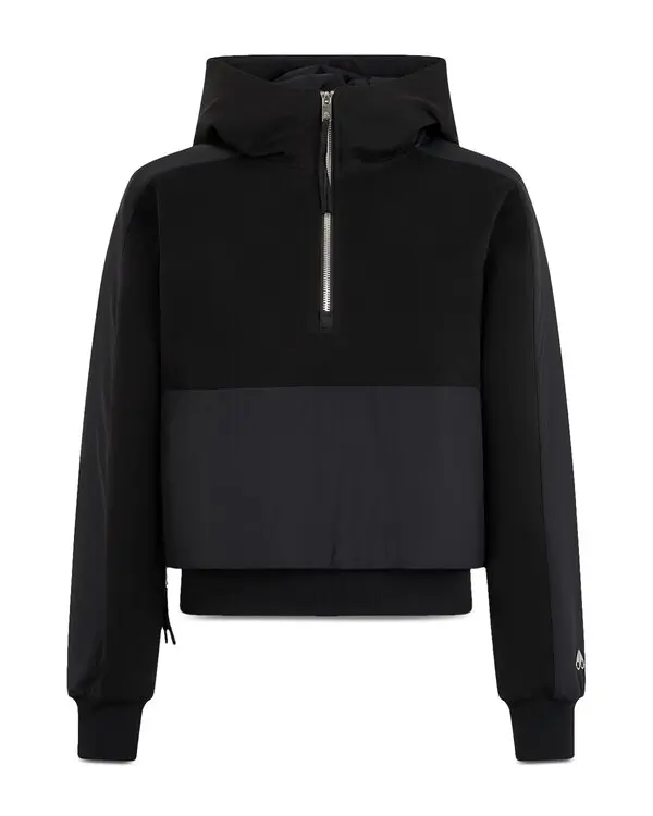 Moose Knuckles Mixed Media Hoodie - Black