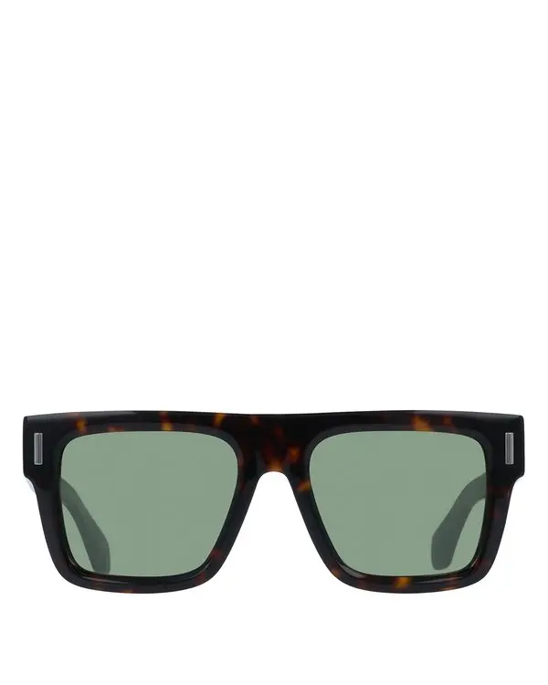 FERRAGAMO Renew Rivet Oversized Square Sunglasses - Dark Tortoise