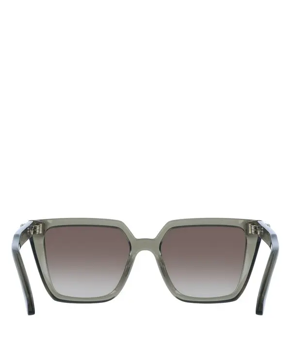 FERRAGAMO Renew Gancini Square Sunglasses - Transparent Khaki