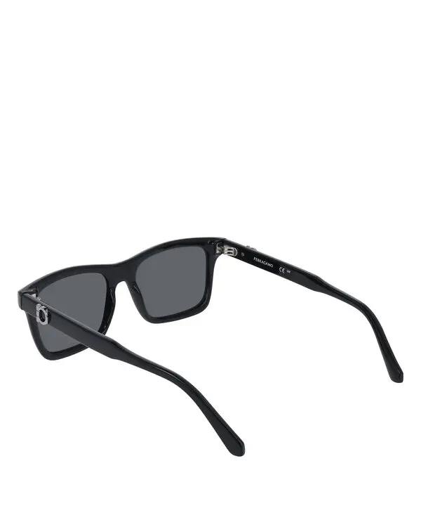 FERRAGAMO Renew Gancini 55mm Rectangular Sunglasses