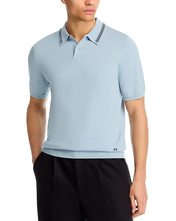 Paul Smith Merino Wool Polo - Blue