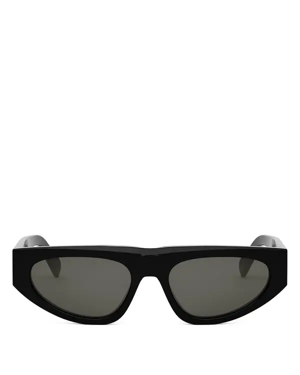 Celine Monochroms Geometric Sunglasses - Black/Smoke 