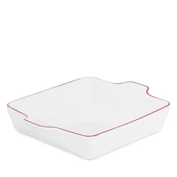 MADE IN Porcelain Square Baking Dish - White/red