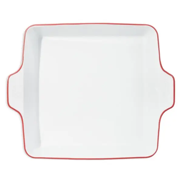 MADE IN Porcelain Square Baking Dish - White/red