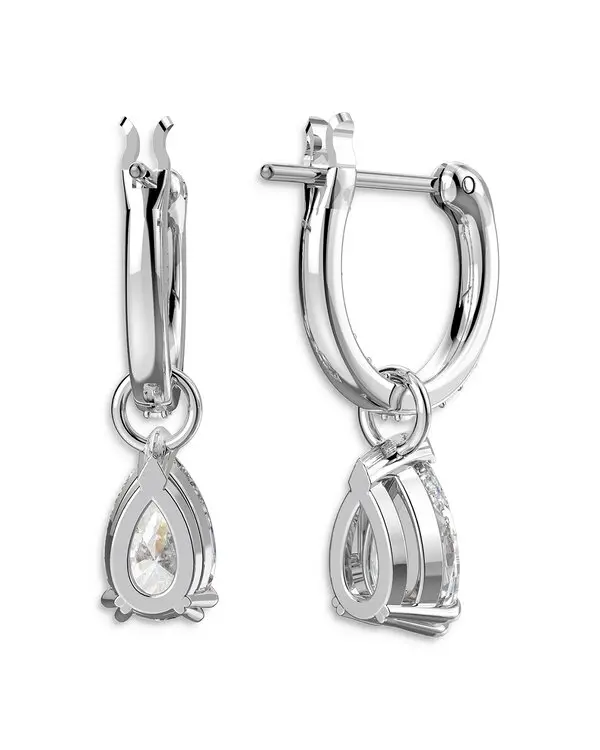 SWAROVSKI Stilla Crystal Pear Dangle Hoop Earrings