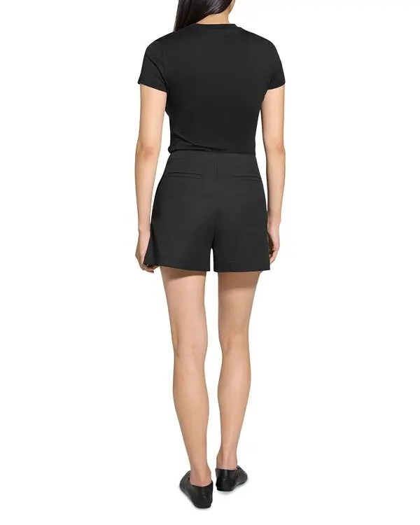 Theory Cotton Stretch Chino Shorts - Black
