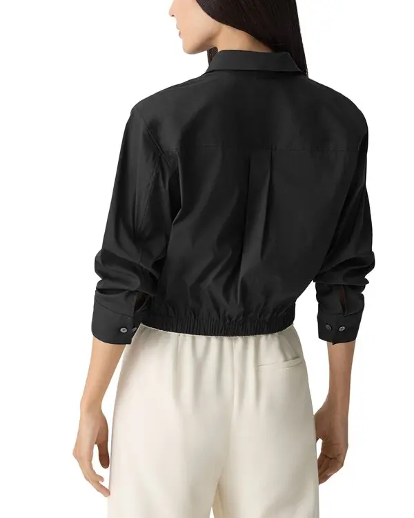 Theory Good Cotton Cropped Shirt