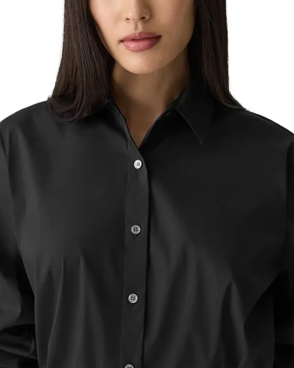 Theory Good Cotton Cropped Shirt