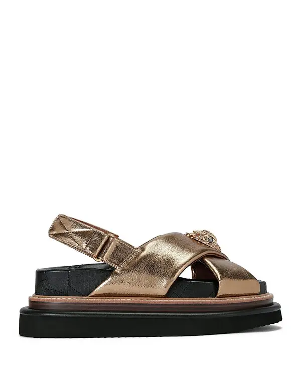 Kurt Geiger Orson Crisscross Sandals - Rust/copper