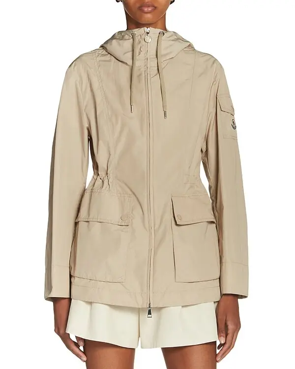 Moncler Leandro Hooded Parka - Beige