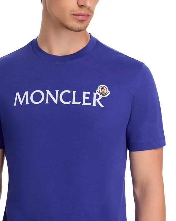 Moncler Logo Short Sleeve Tee - Navy