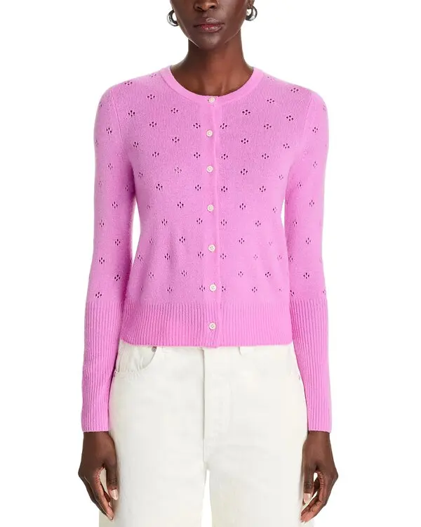 Guest In Residence Cashmere Pointelle Cardigan