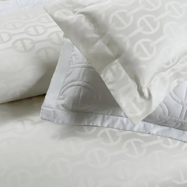 DEA ITALIAN LINENS Palm Beach Chaine Jacquard Duvet Cover, King
