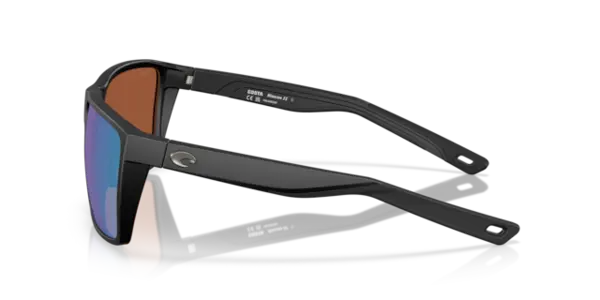 COSTA DEL MAR Rectangle Sunglasses With Polarized Lenses - Matte Black