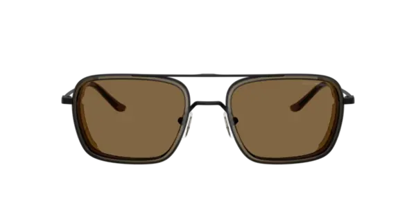 Emporio Armani Square Sunglasses - Matte Black