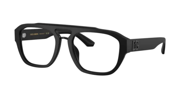 Dolce & Gabbana Acetate Pilot Eyeglasses - Matte Black