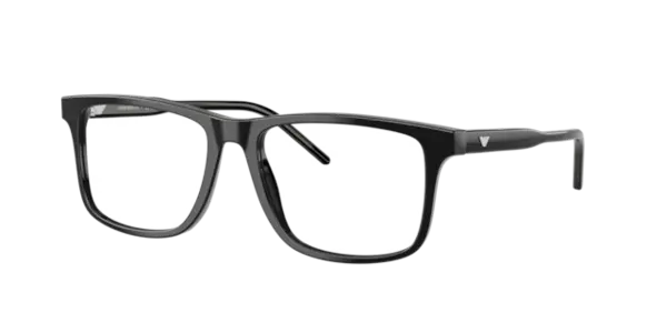 Emporio Armani Square Eyeglasses - Shiny Black