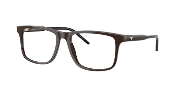 Emporio Armani Square Eyeglasses - Shiny Brown