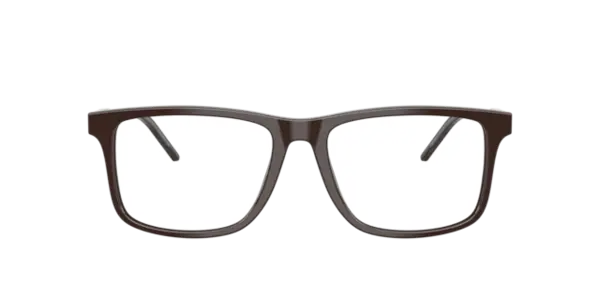 Emporio Armani Square Eyeglasses - Shiny Brown