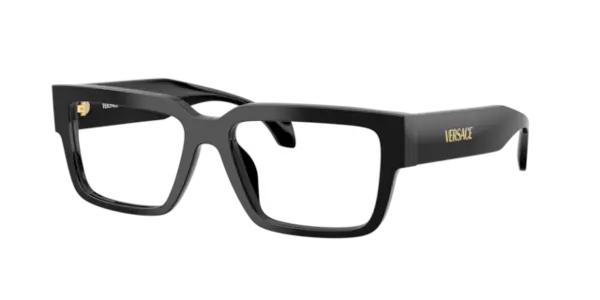 Versace Rectangle Eyeglasses - Black