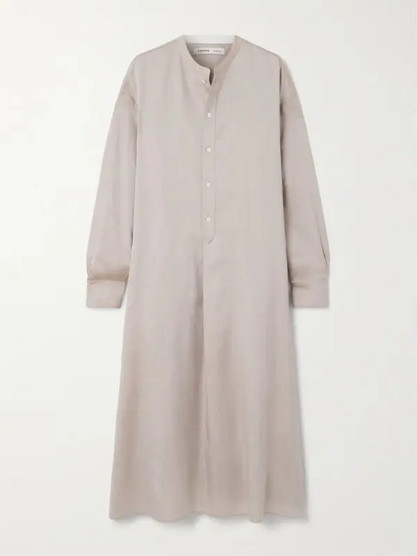 Carven Silk Midi Shirt Dress