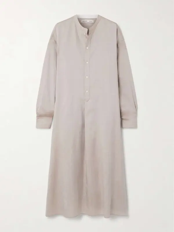 Carven Silk Midi Shirt Dress