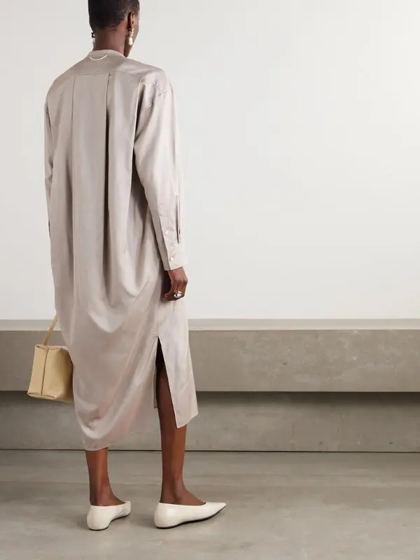 Carven Silk Midi Shirt Dress