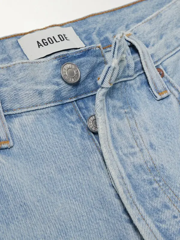 AGOLDE Kelly Distressed High-rise Straight-leg Jeans