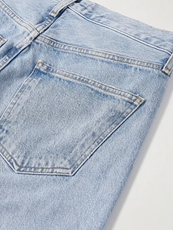 AGOLDE 90s Distressed Mid-rise Straight-leg Jeans - Blue