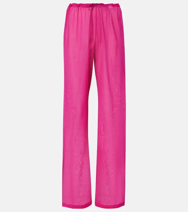 Dries Van Noten High-rise Wide-leg Pants - Pink