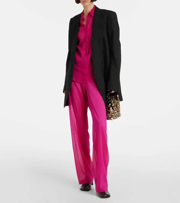 Dries Van Noten High-rise Wide-leg Pants
