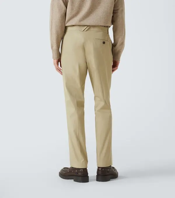 Burberry Cotton Gabardine Slim Trousers