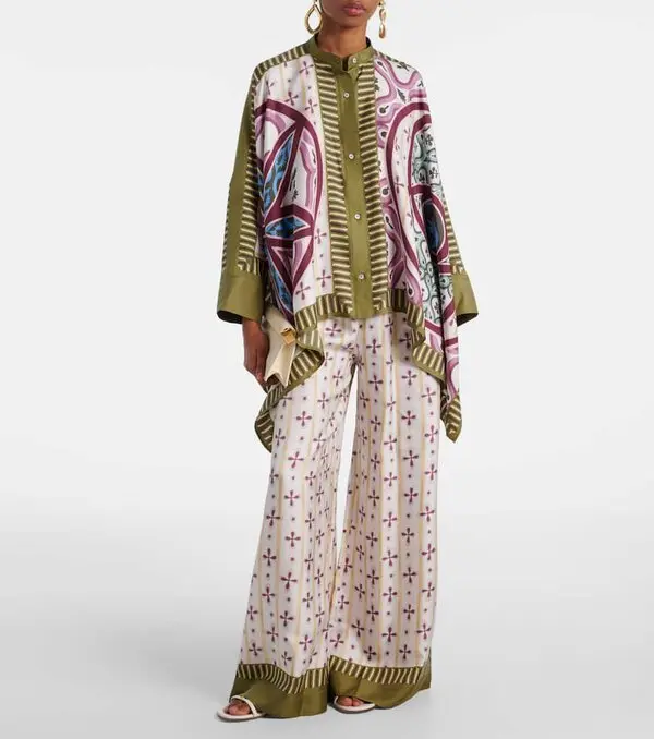 La DoubleJ Eclipse Placee Silk Palazzo Pants