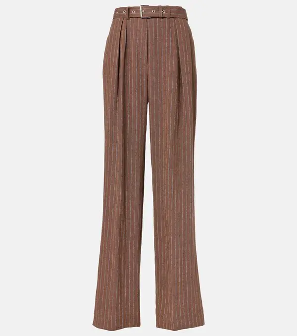Dries Van Noten Linen-blend Wide-leg Pants
