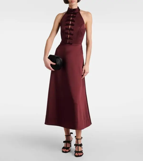 Rebecca Vallance Merlot Cocktail Dress - Burgundy