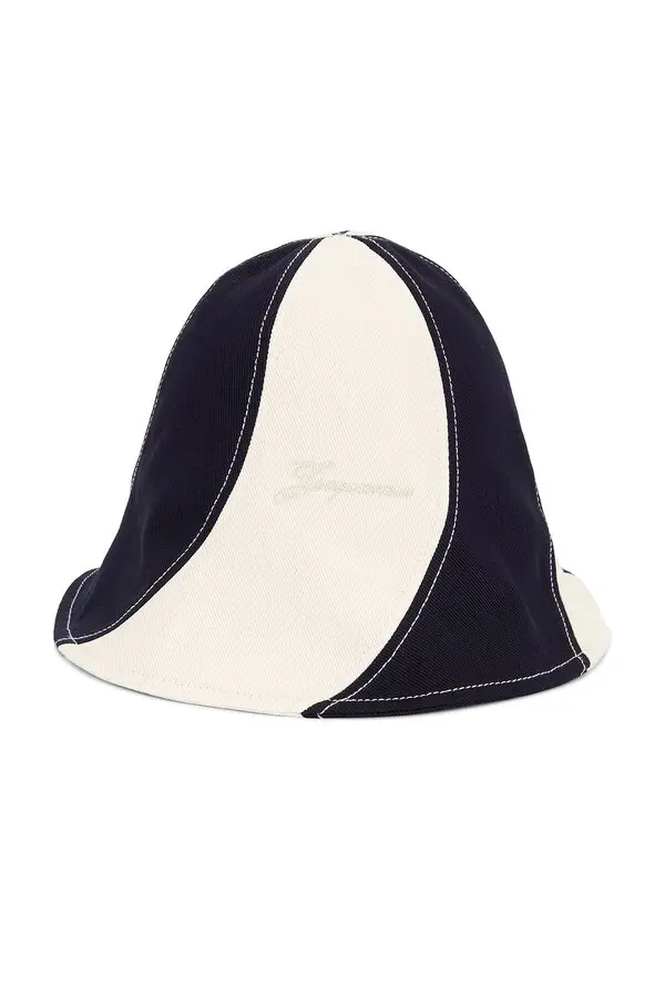 Jacquemus Le Bob Gelato Bucket Hat - Navy & Off White
