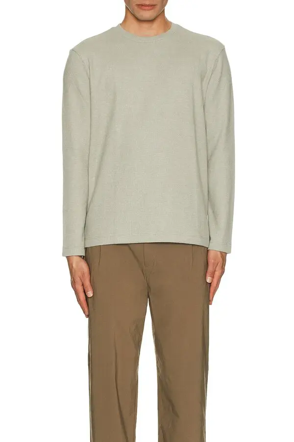 WAO The Textured Long Sleeve Tee In Grey