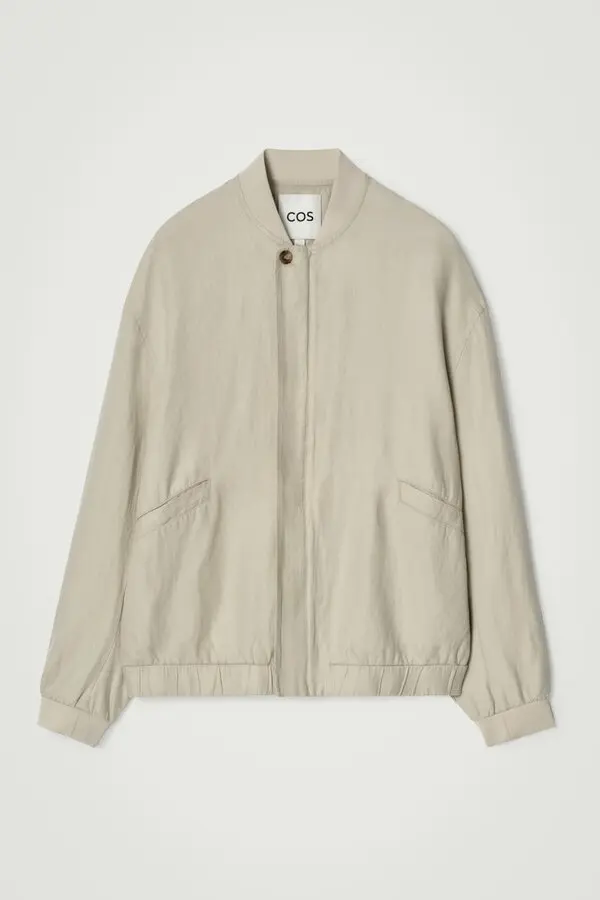 Cos Linen-blend Bomber Jacket