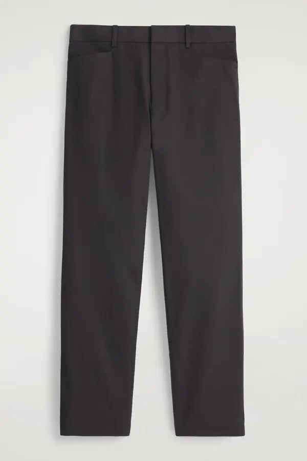 Cos Cotton Straight-leg Pants - Brown