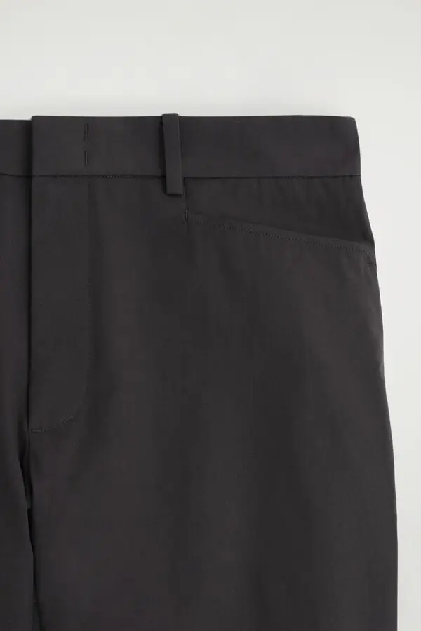 Cos Cotton Straight-leg Pants - Brown