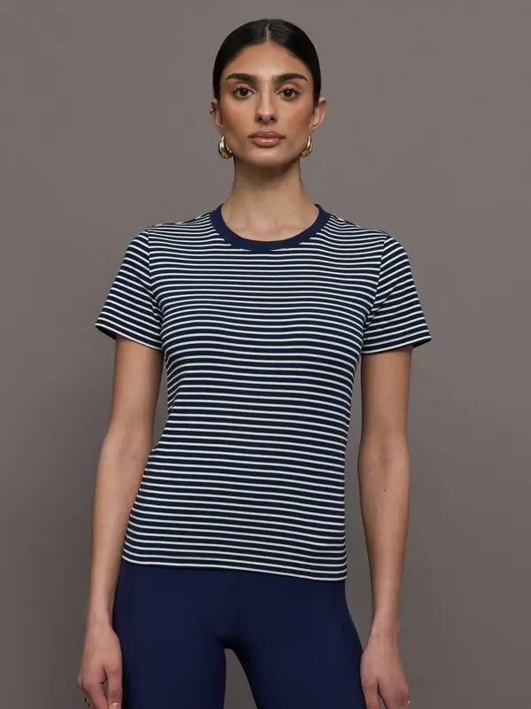 Carbon38 Stripe Ringer Tee