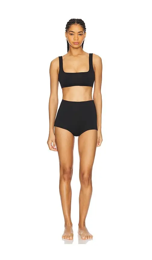 Good American Square Neck Compression Swim Top