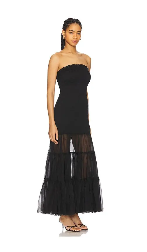 Bardot Azura Strapless Maxi Dress - Black