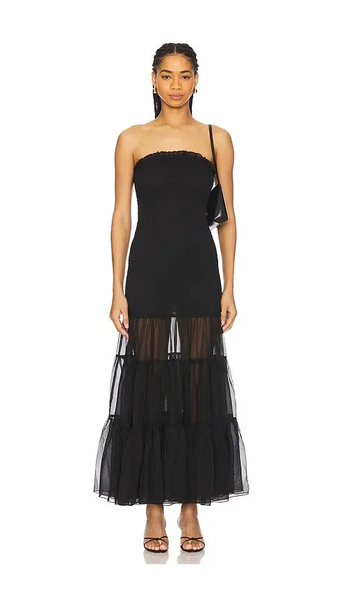 Bardot Azura Strapless Maxi Dress - Black