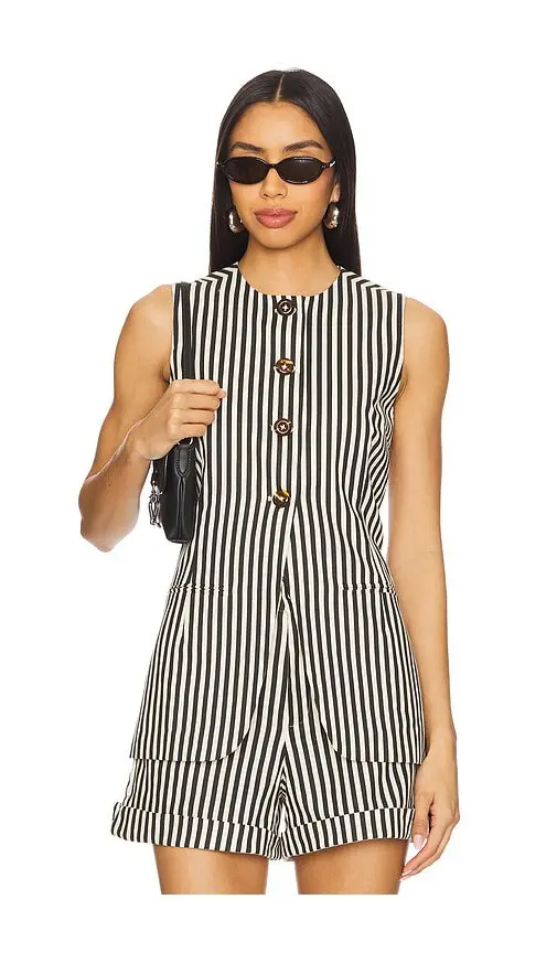 SIMONMILLER Del Mar Linen Vest - Black